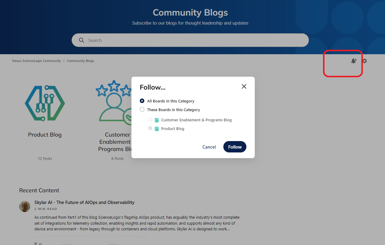 Nexus Community Tip: Subscribe To Blogs | Nexus ScienceLogic Community