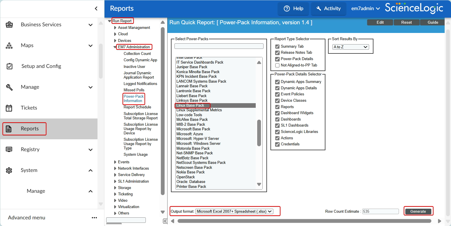 How to Generate a PowerPack Version Report in SL1 to Track Updates and ...